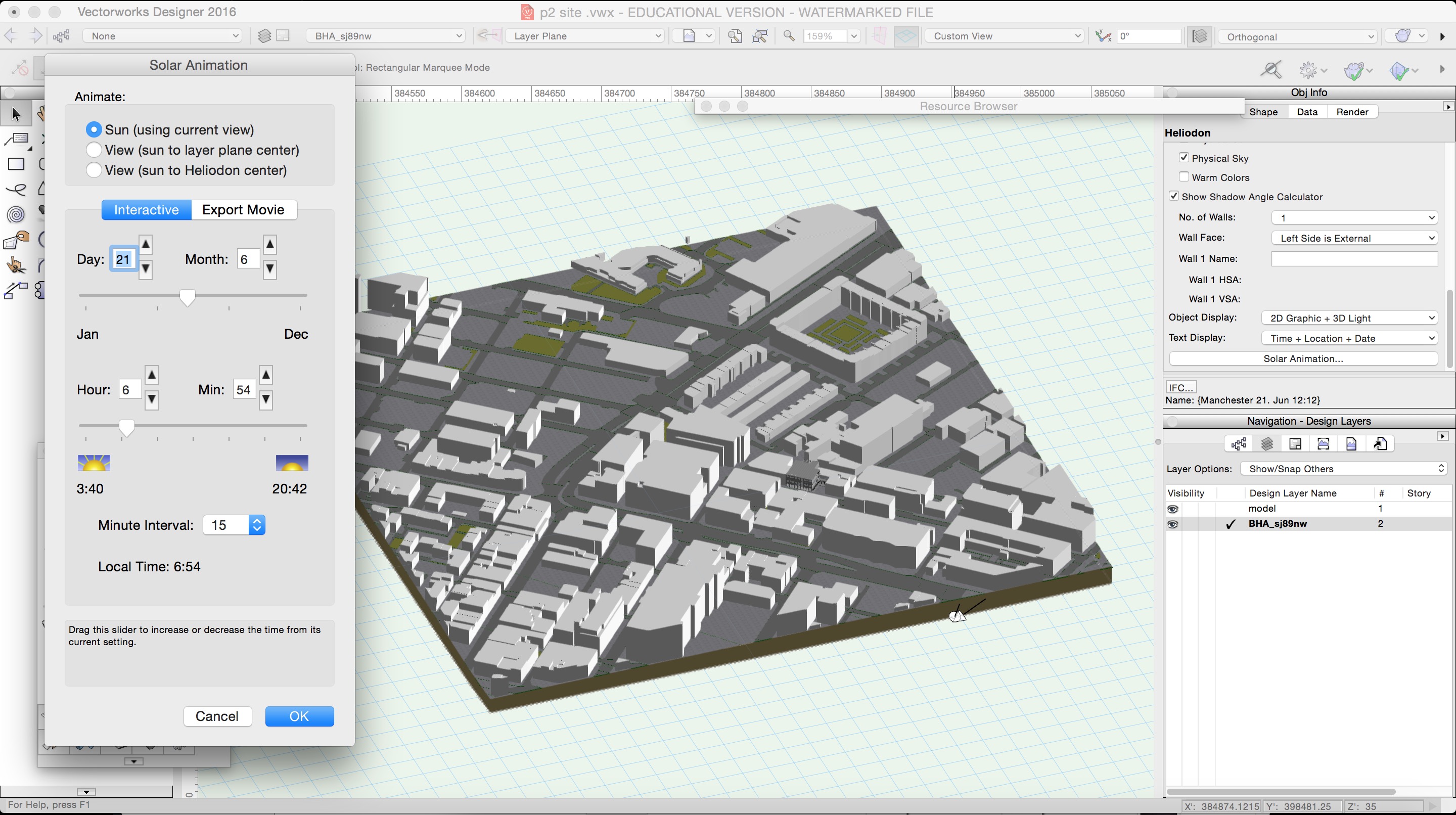 OpenGL with heliodon not casting any shadows - Architecture - Vectorworks Community Board