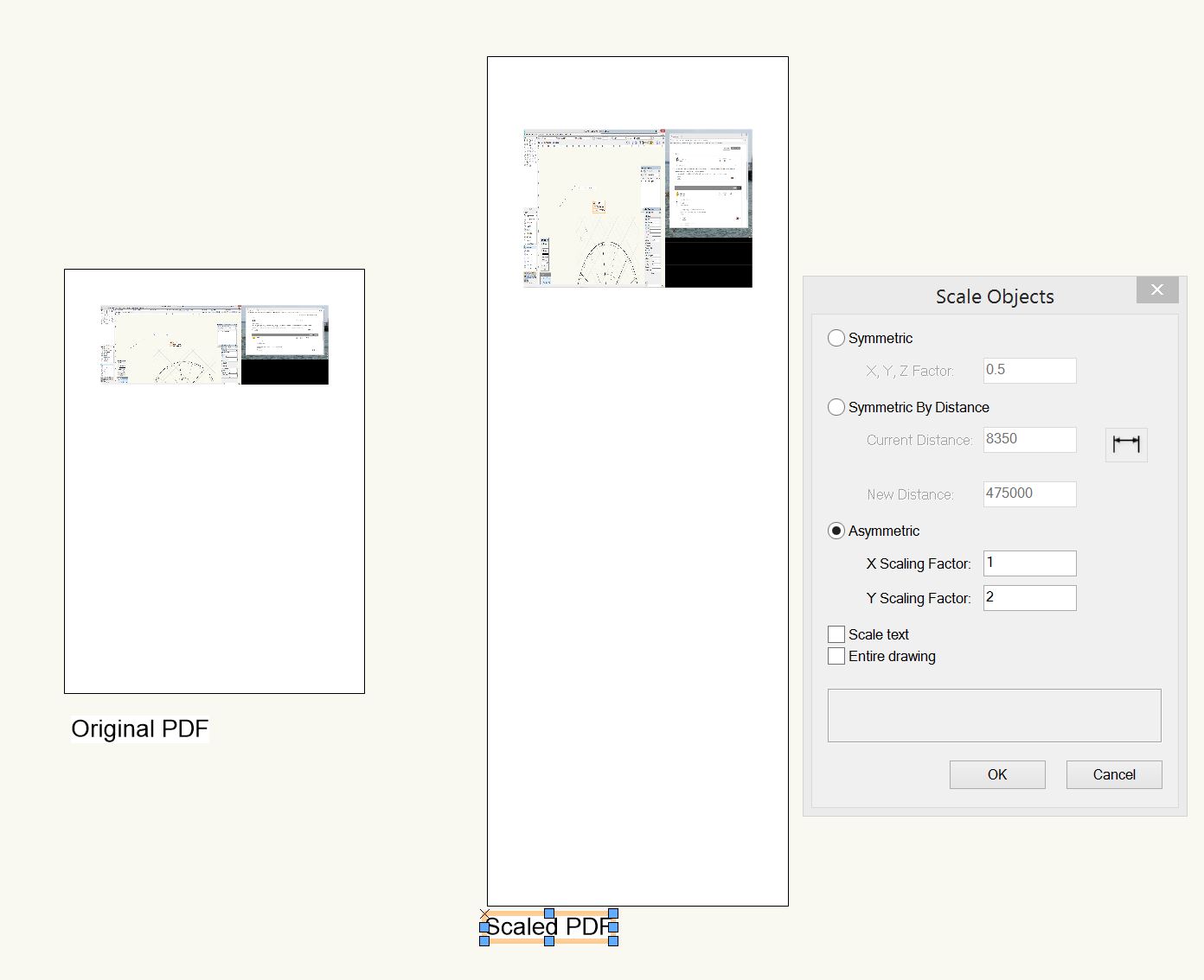 Asymmetric Scaling Of Pdfs General Discussion Vectorworks Community Board