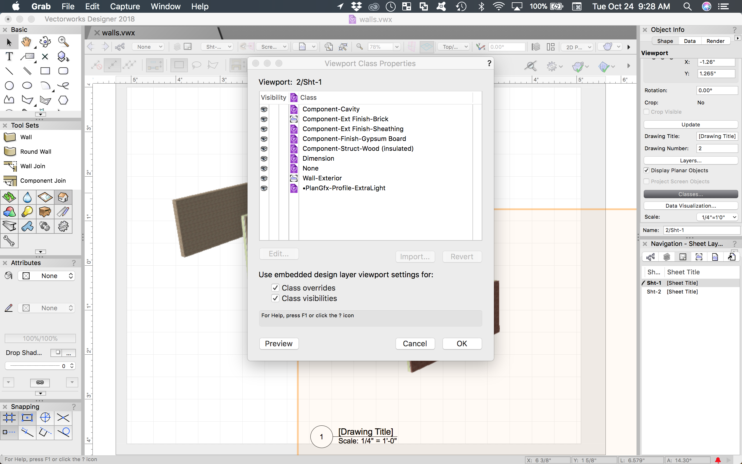 How to change wall component texture in different viewports ...