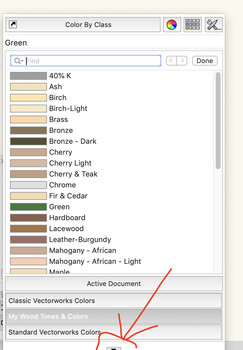 Attributes Palette Color Picker View Options Disclosure Triangle ...