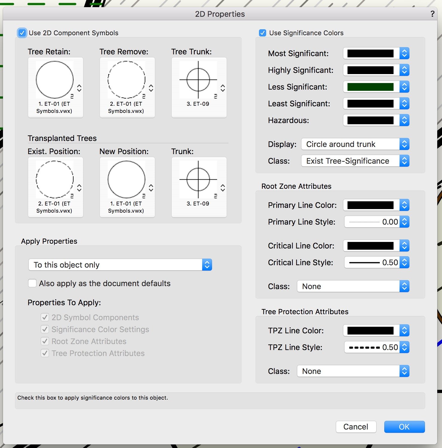 Existing tree significance colors do not work - Troubleshooting - Vectorworks Community Board