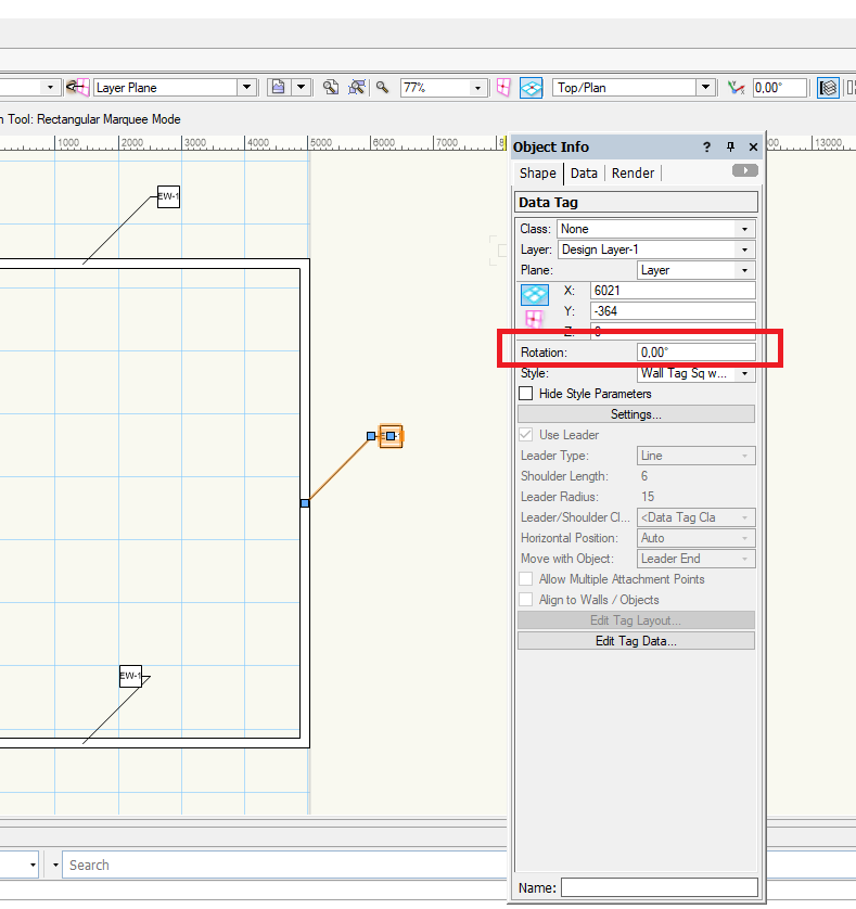 Horizontal Text - Data Tag Tool - Architecture - Vectorworks Community Board