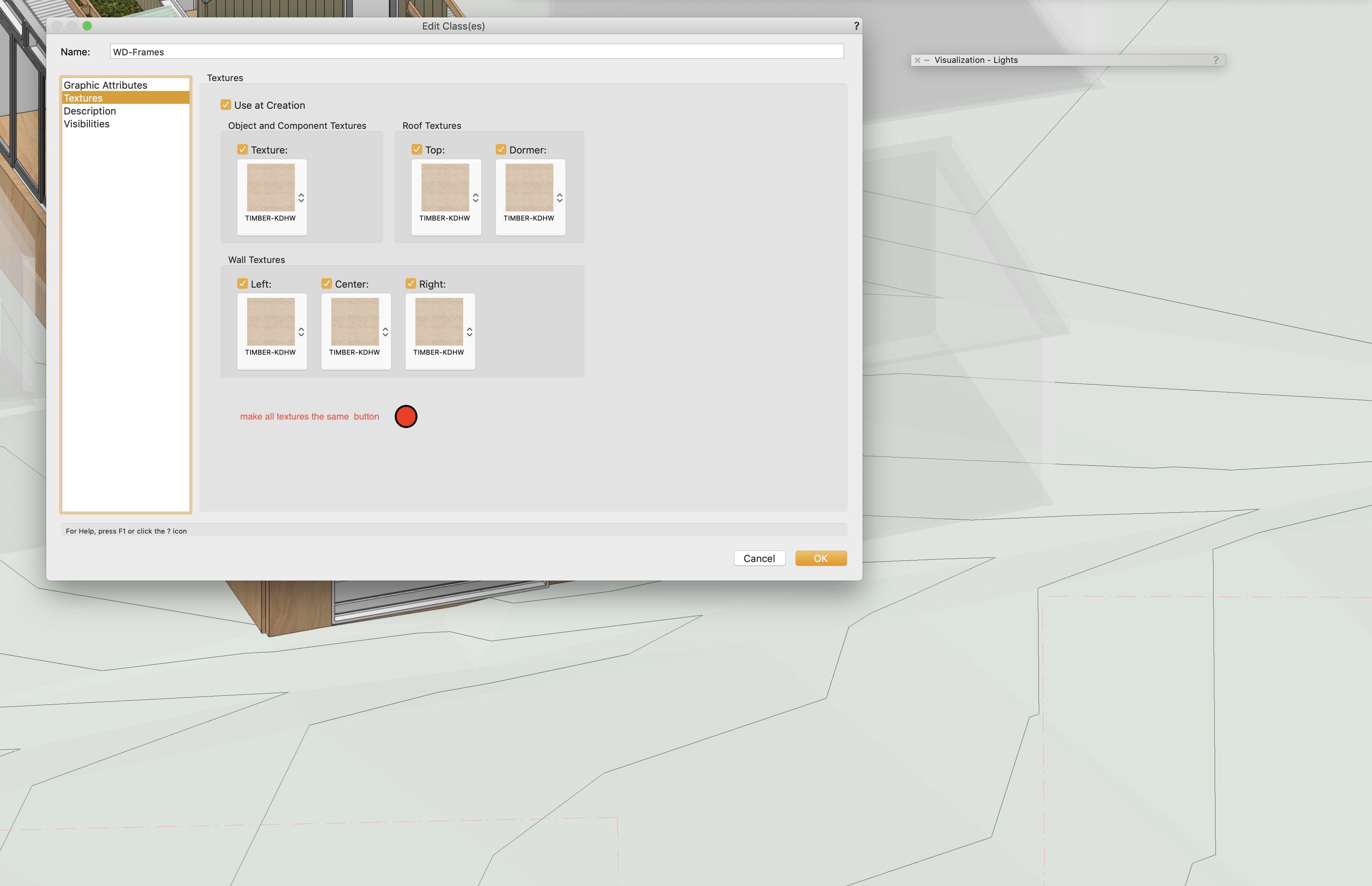 make all textures the same button - Wishlist - Feature and Content Requests - Vectorworks ...