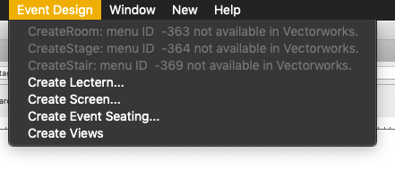 Missing Menu Items - Entertainment - Vectorworks Community Board