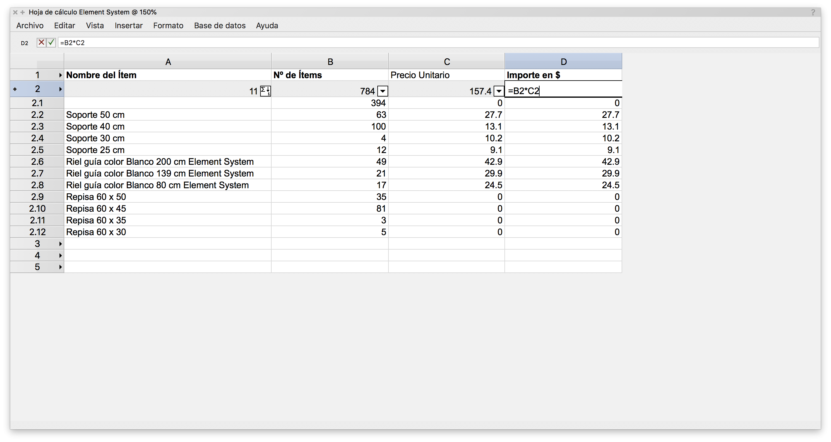 Multiply Two Database Cell Values General Discussion Vectorworks 