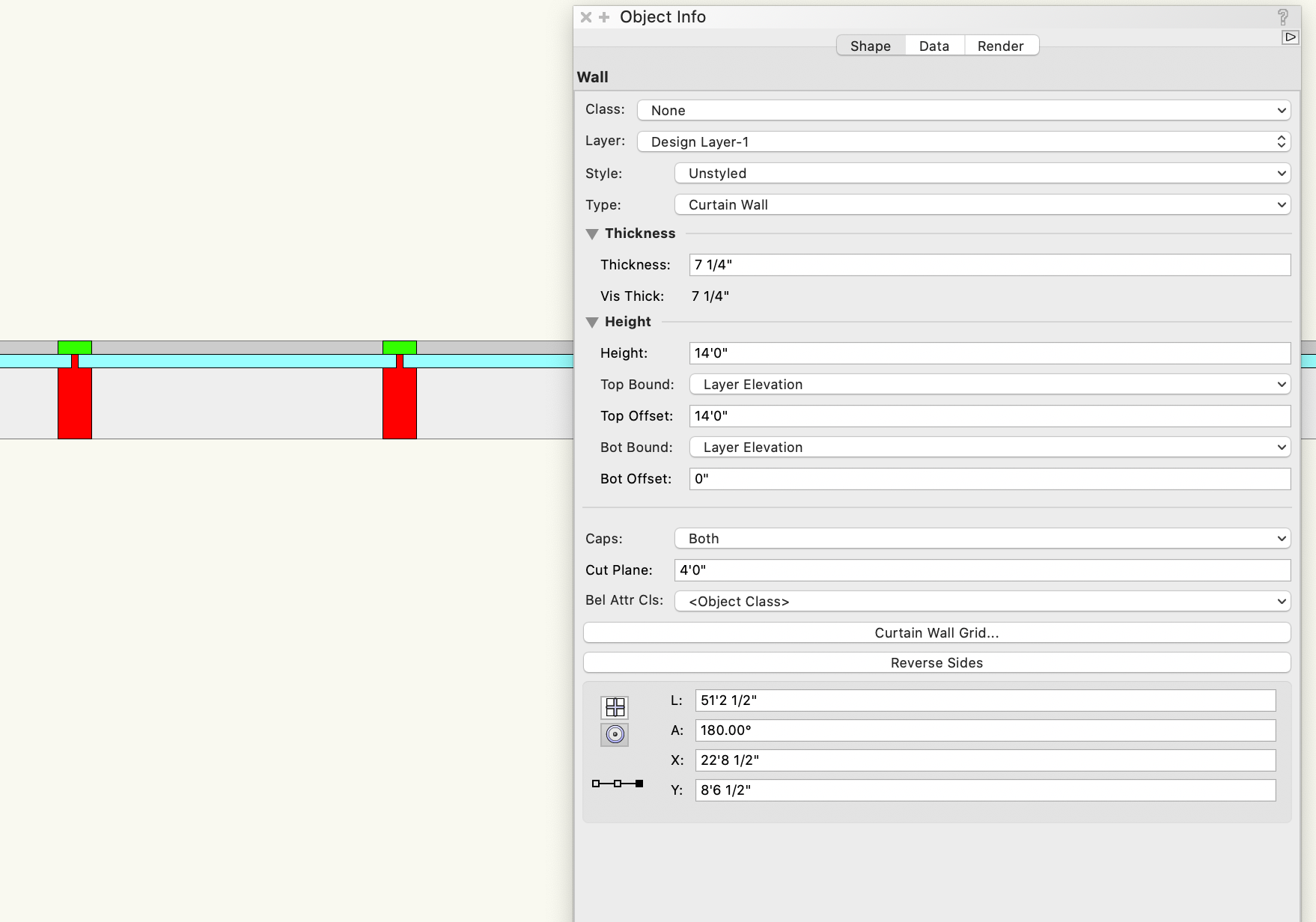 Curtain Wall 2D Attributes - General Discussion - Vectorworks Community ...