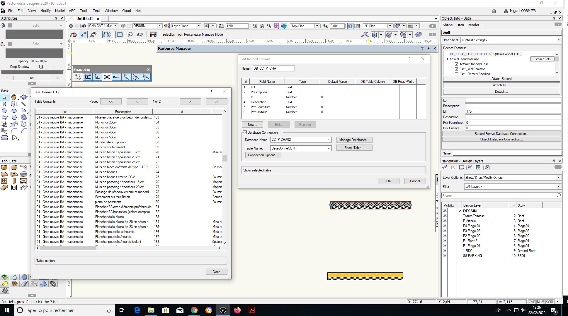 Problem database object connection - General Discussion - Vectorworks ...