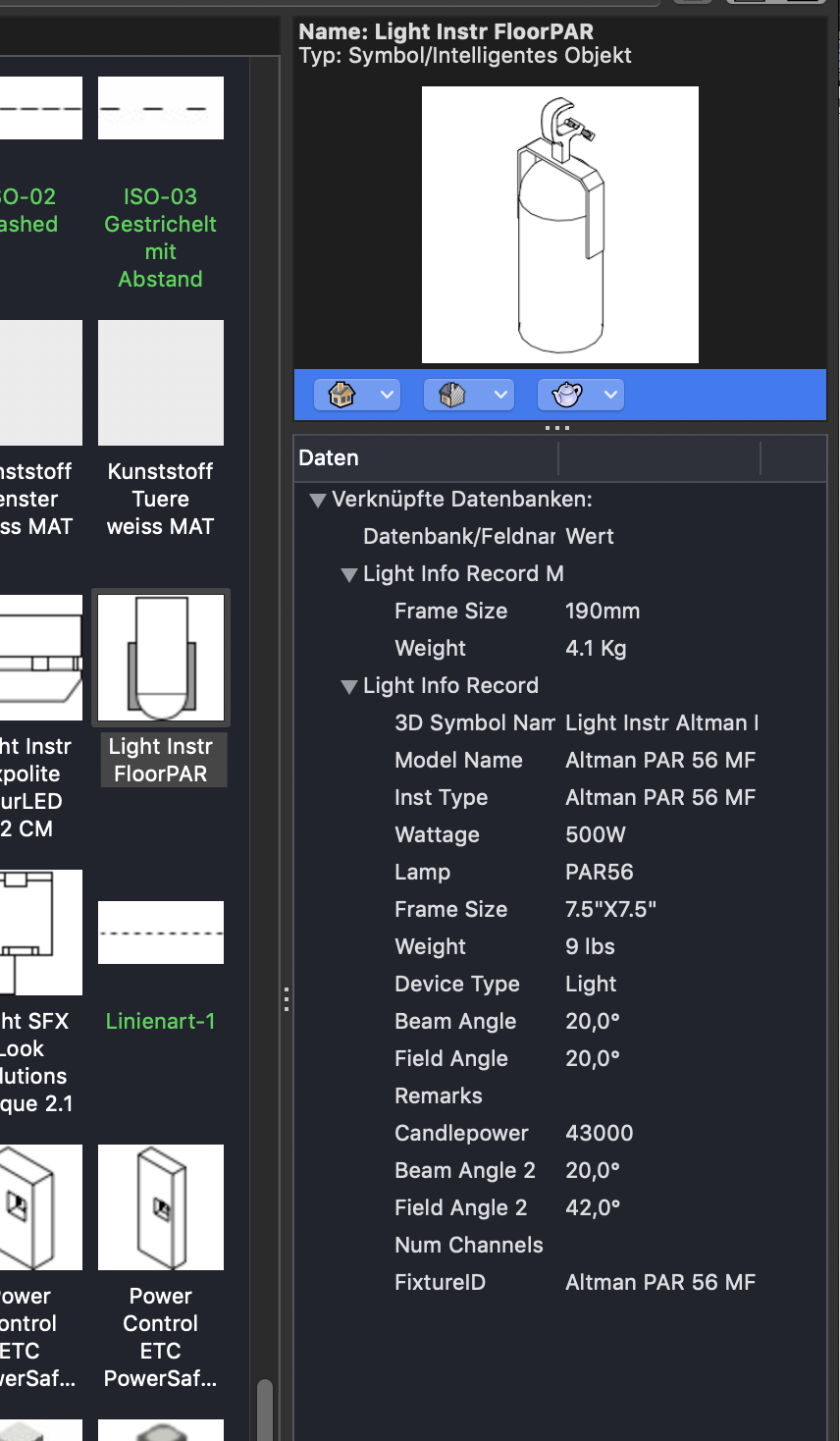 Lighting legend - edit fixture names - Entertainment - Vectorworks ...