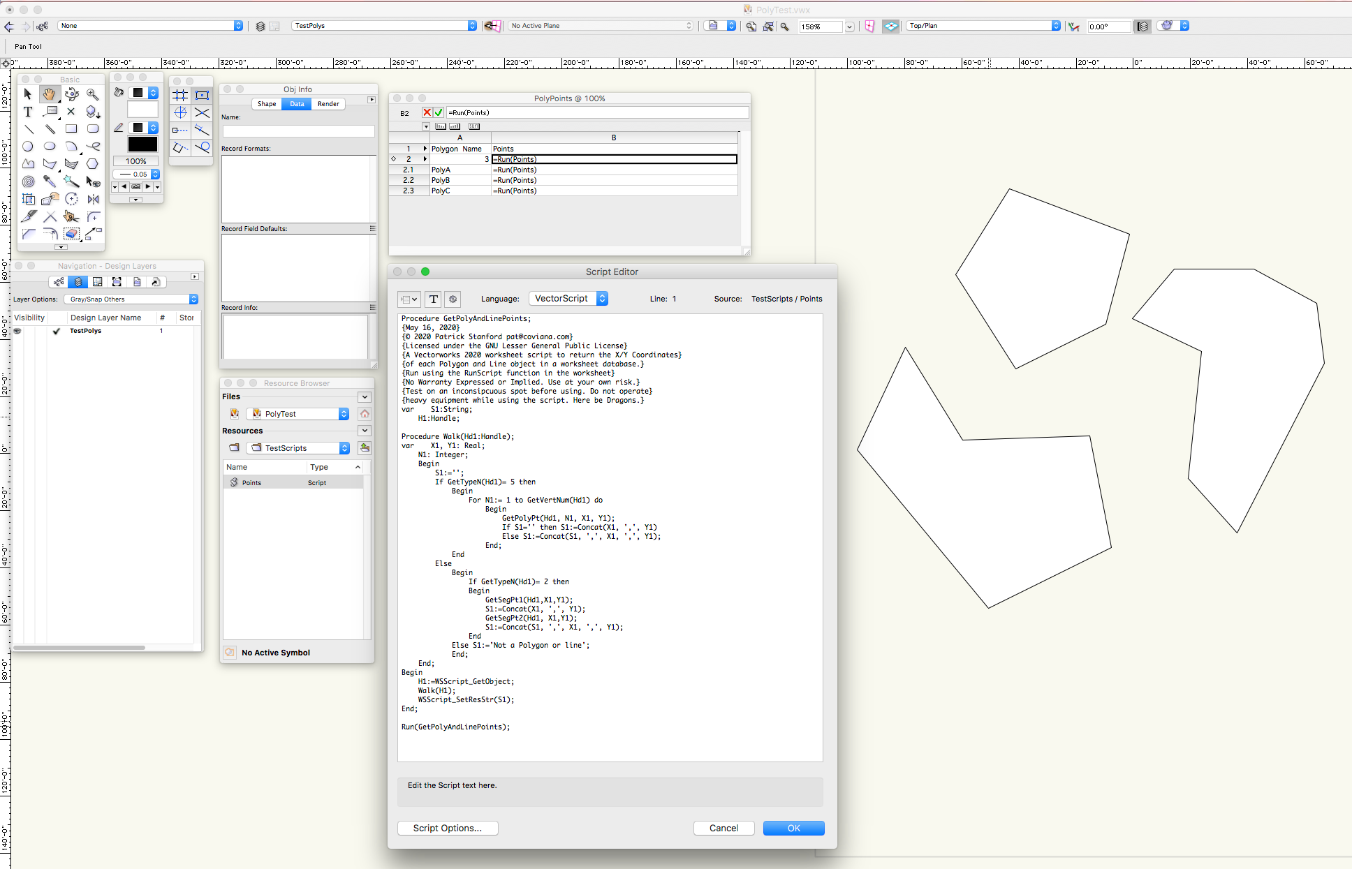 Points of s Polygon - Vectorscript - Vectorworks Community Board