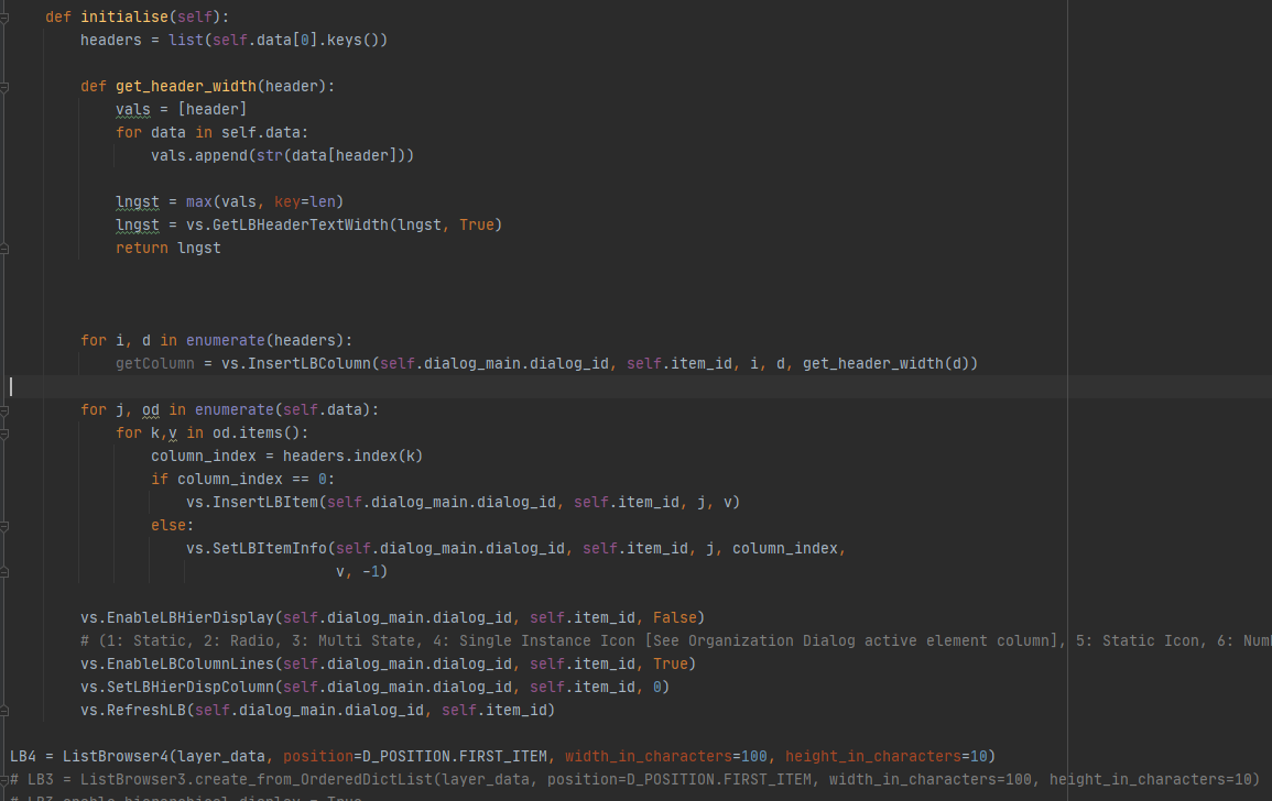 ListBrowser HierDispColumn - Python Scripting - Vectorworks Community Board