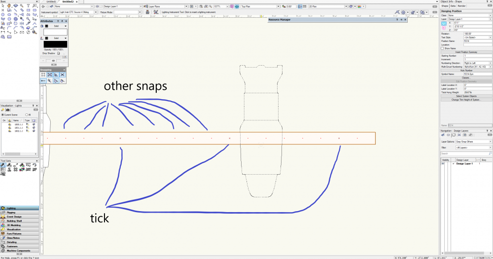 Lighting Pipe/fixture insertion question - Entertainment - Vectorworks ...