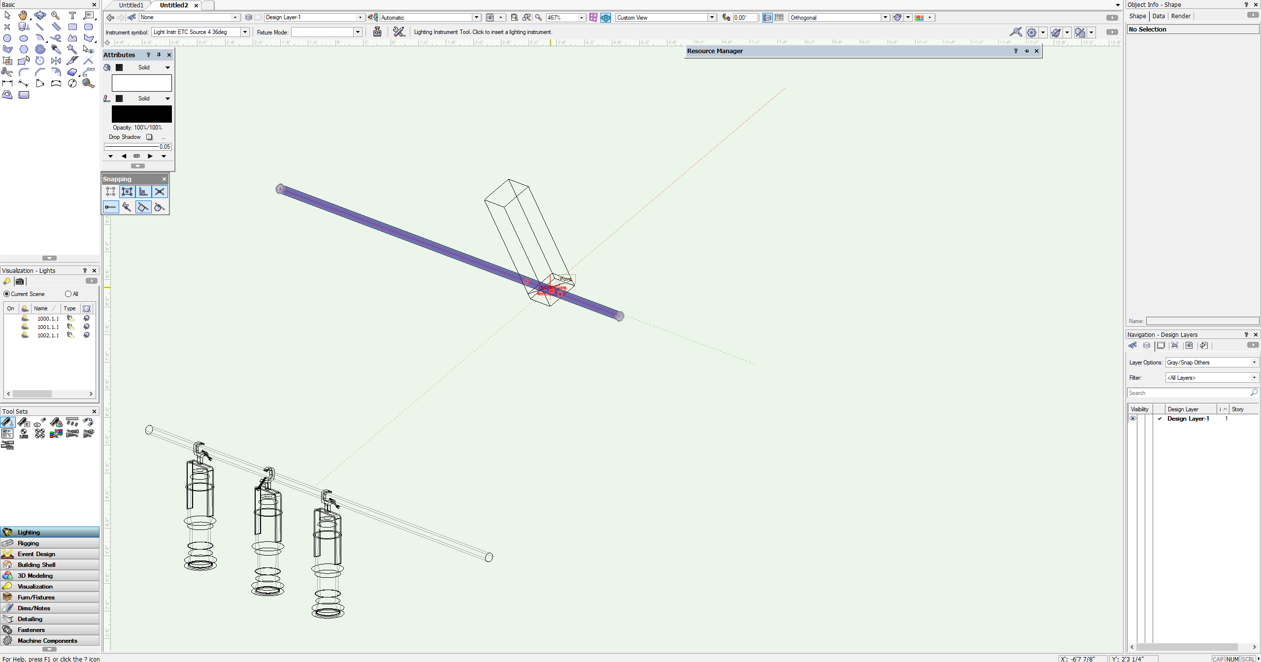 Lighting Pipe/fixture insertion question - Entertainment - Vectorworks ...