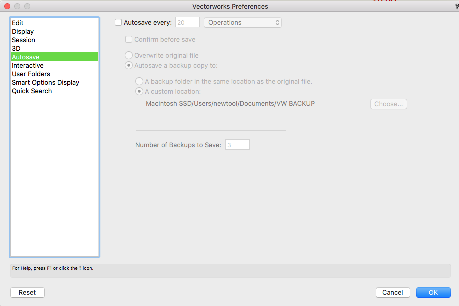 Autosave Not Staying On Troubleshooting Vectorworks Community Board