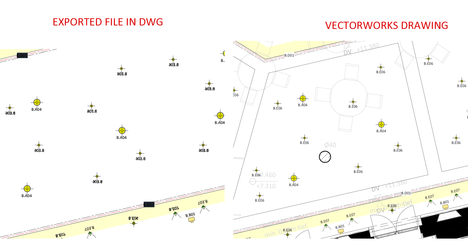 Rotated / Flipped / MIrrored Text when exporting in DWG - Troubleshooting - Vectorworks ...
