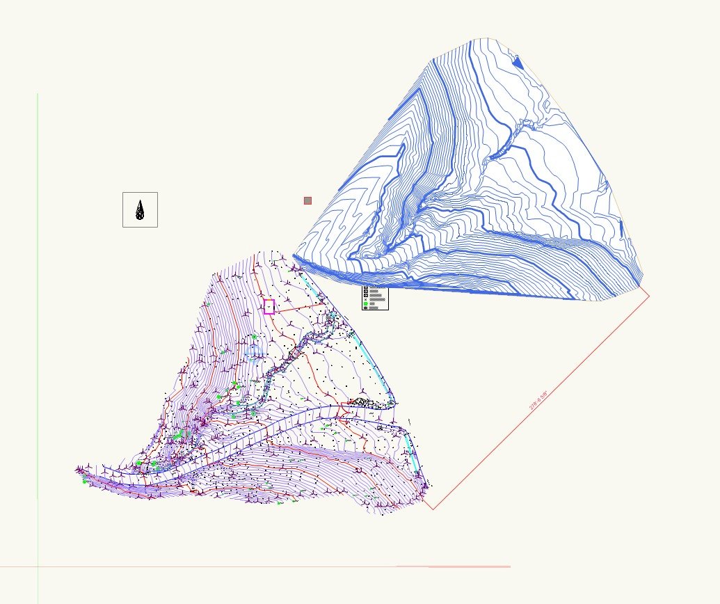 Any thoughts on why this site model is being created offset form the source data (about 278' 6 ...