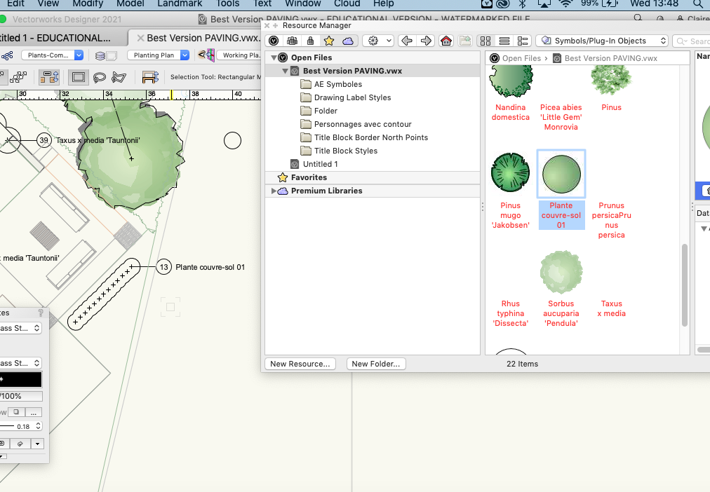 Plant labels showing up without colour in Landmark - Troubleshooting - Vectorworks Community Board