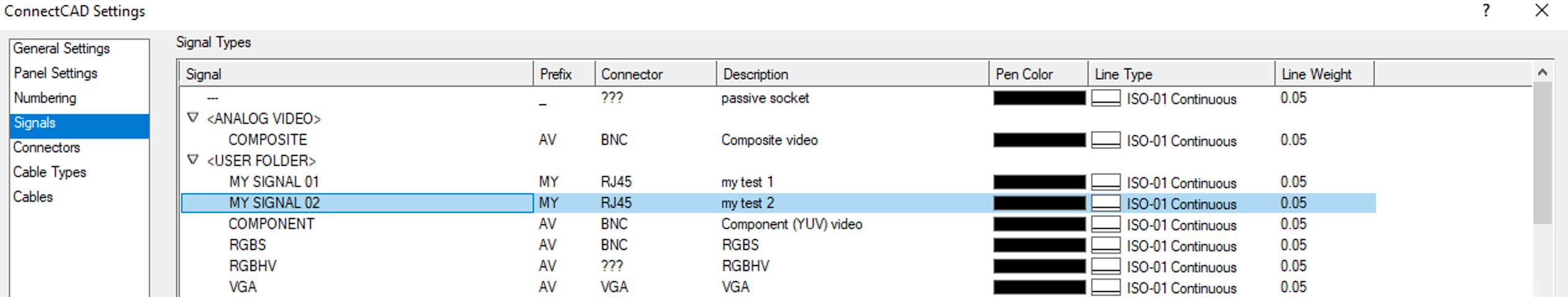 Signal Types Partially Saved In 2022 Connectcad Vectorworks Community Board