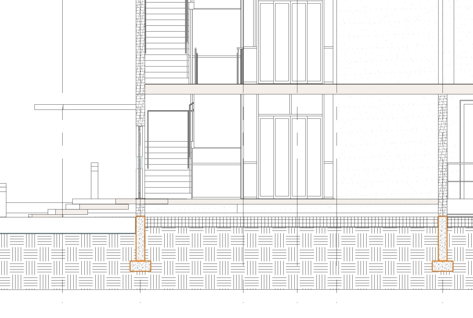 Ground or Site model and building with section details - Architecture ...