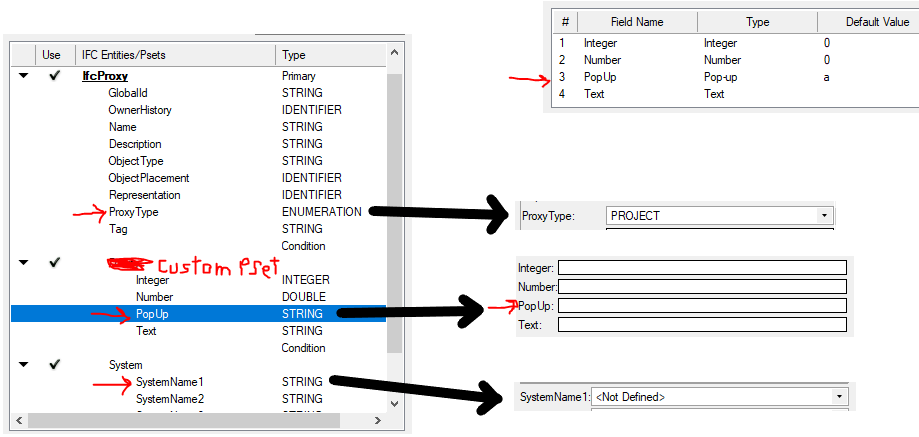 Database fields not showing as pop-up entry in IFC proxy - Troubleshooting - Vectorworks ...