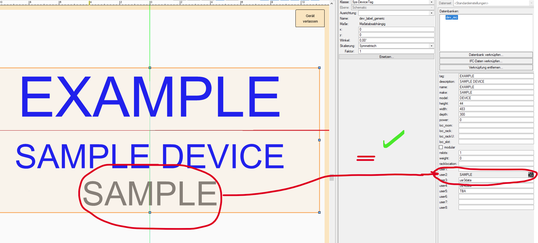 Joined fields in device label (e.g. " - ") - ConnectCAD - Vectorworks Community Board
