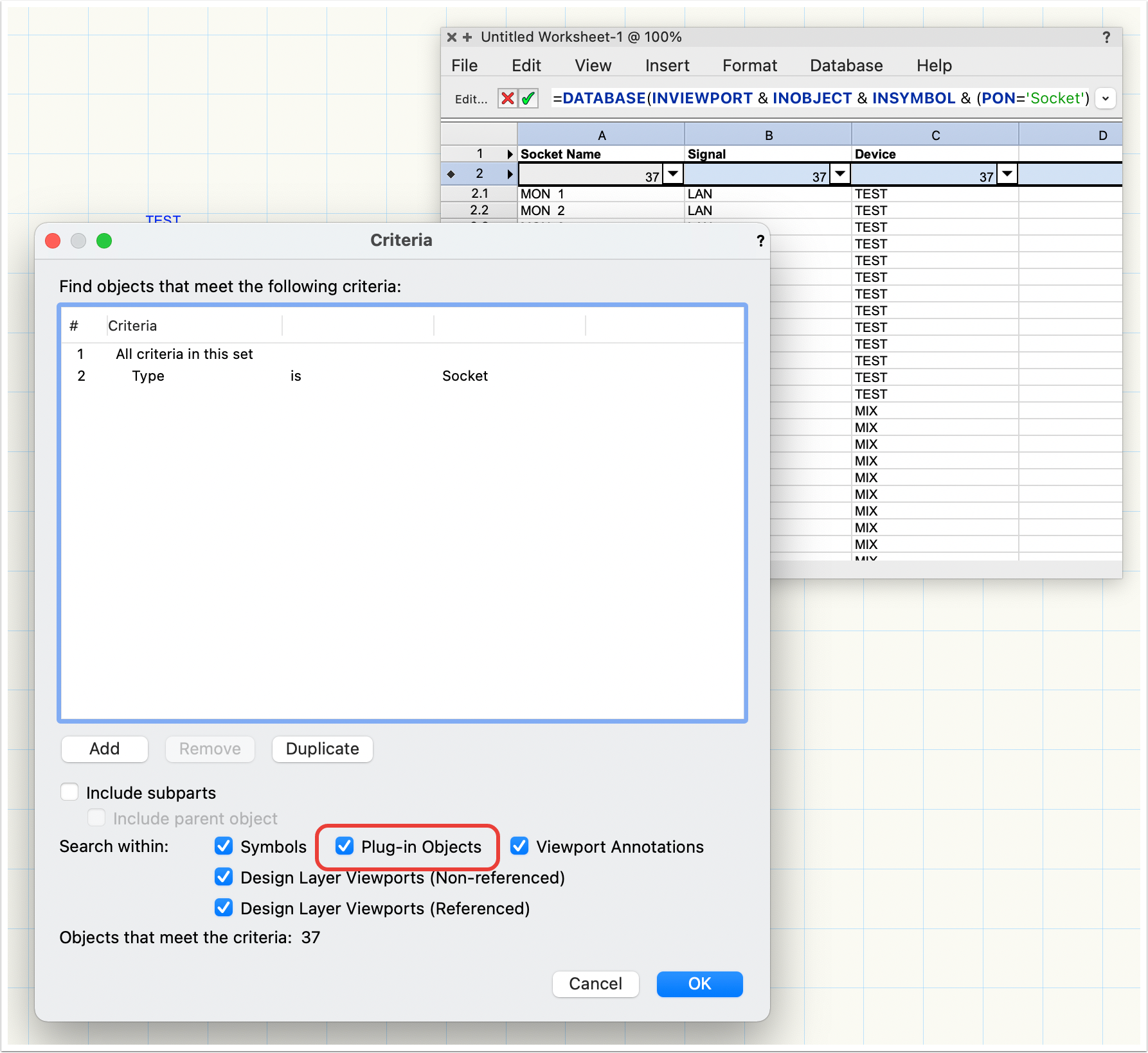 [solved] (Editable) list of all sockets (socket tags) with parent symbol/device - ConnectCAD ...