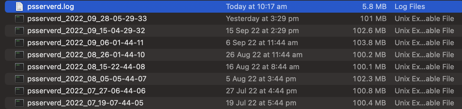 Project Sharing Server Psserverd Reversedate Files In Odd Location