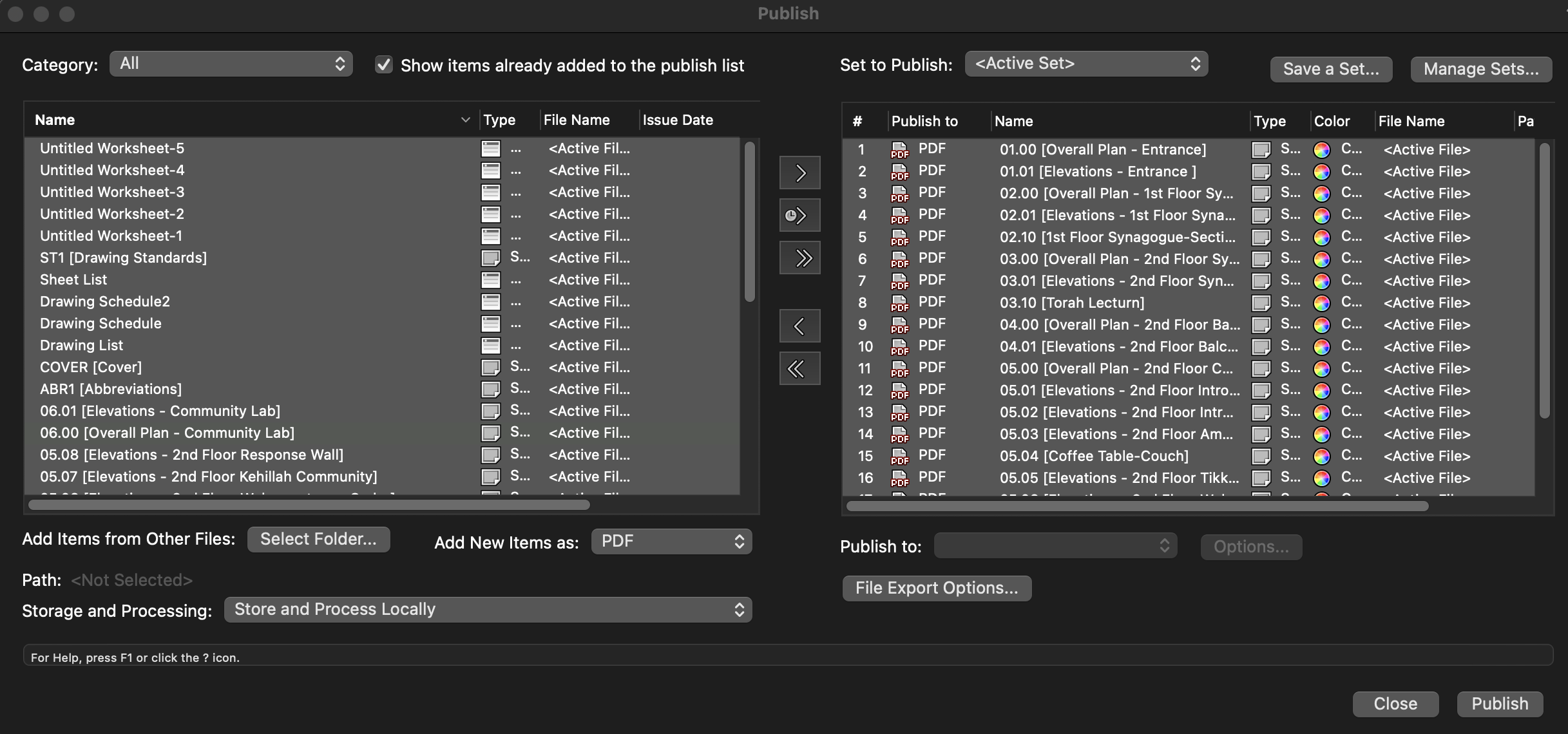 Item Not Hightlighted In Publish Dialogue Troubleshooting Vectorworks Community Board
