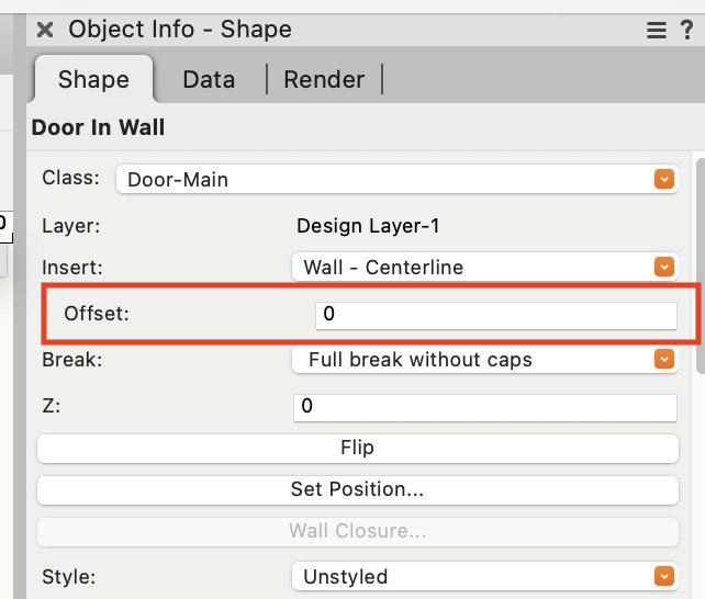 Door Tool Offset Gone Troubleshooting Vectorworks Community Board