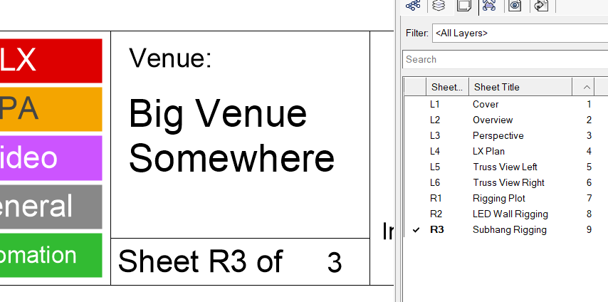 Sheet counts in Title Blocks - split lighting/rigging - Entertainment - Vectorworks Community Board