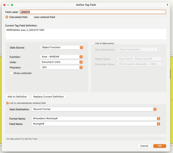 Define Tag Field question (Data Tags) - General Discussion ...
