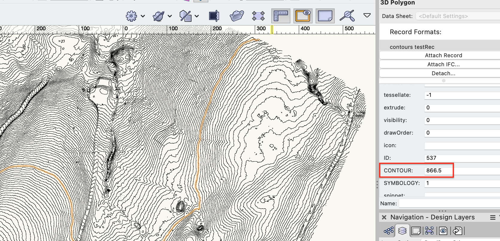 How to assign z elevation to 3D polygon for contour lines from GIS fields - Site Design ...