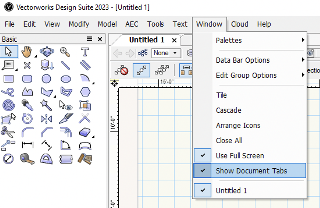 VW2023 Windows 10 File name is no longer displayed above menu bar...or anywhere ...