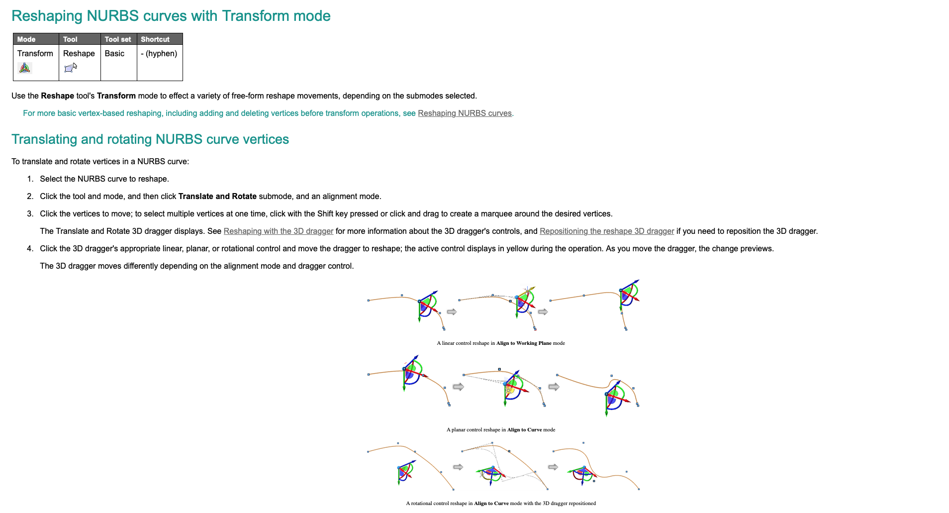 SEARCHING FOR "RESHAPE TRANSFORM MODE " - Troubleshooting - Vectorworks Community Board