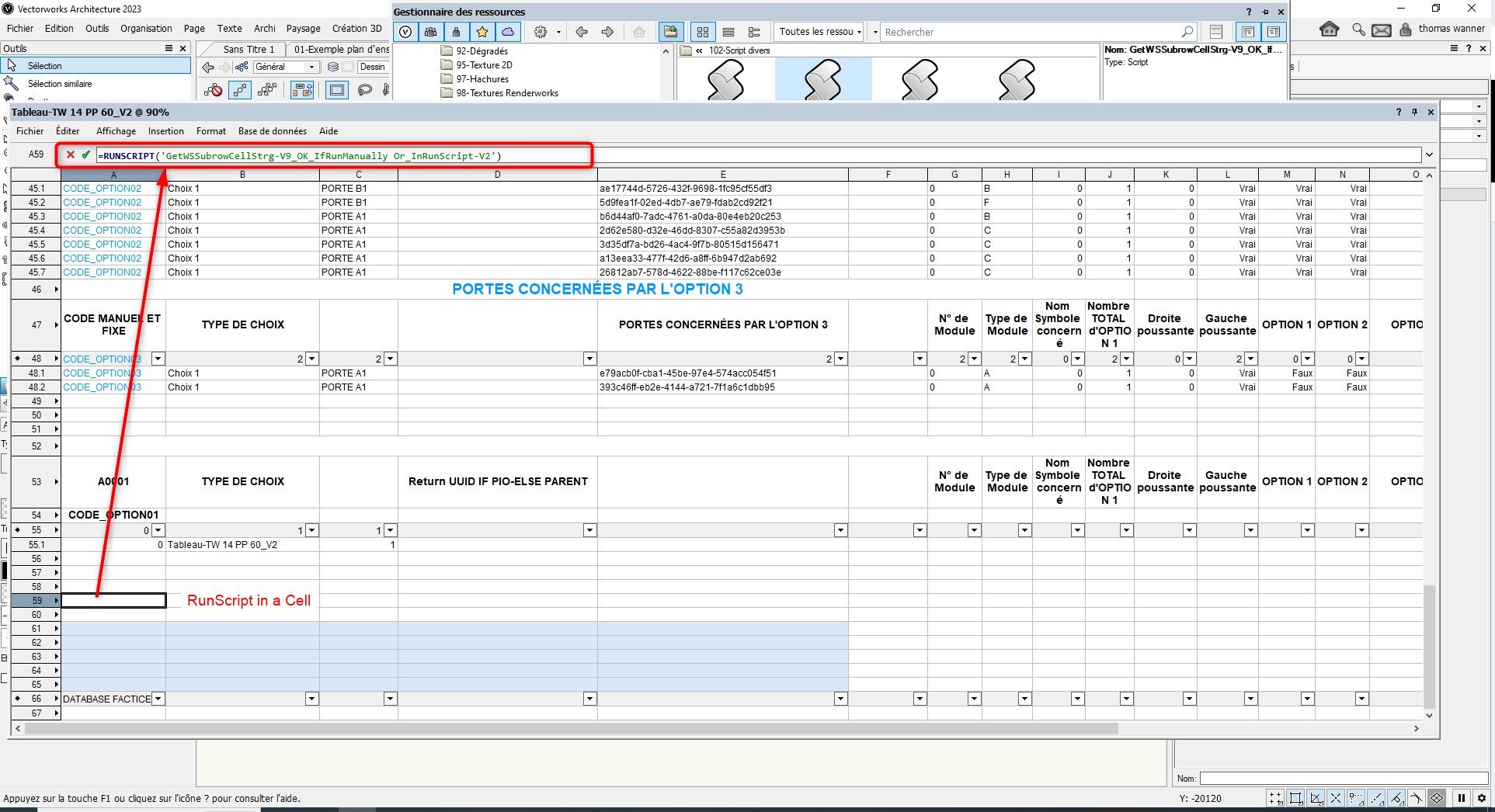Runscript Function Disappearing From Cell Vectorscript Vectorworks