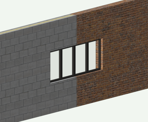 Window Insertion in between two walls/wall styles - Architecture ...