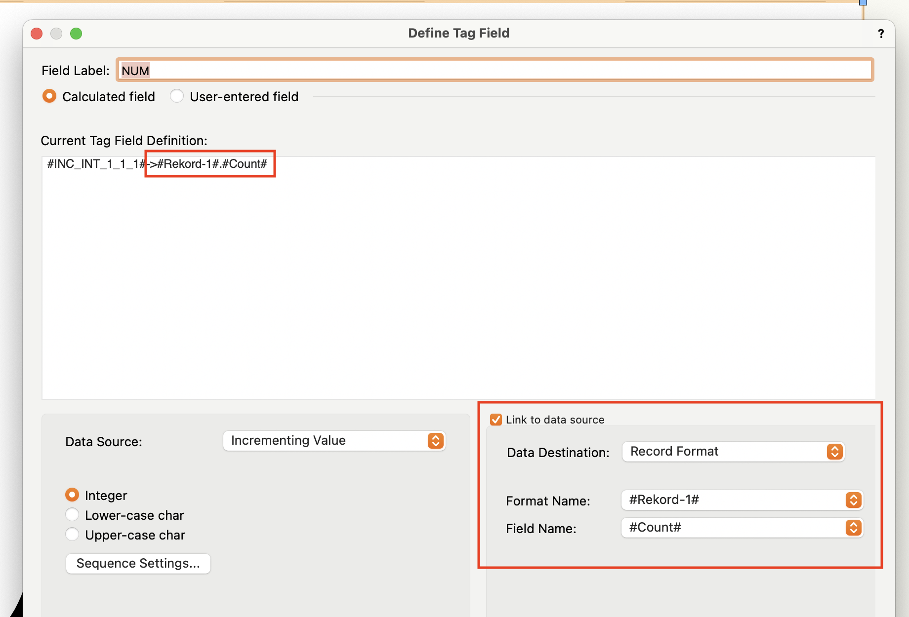 Data tag - Returning sequences - General Discussion - Vectorworks ...