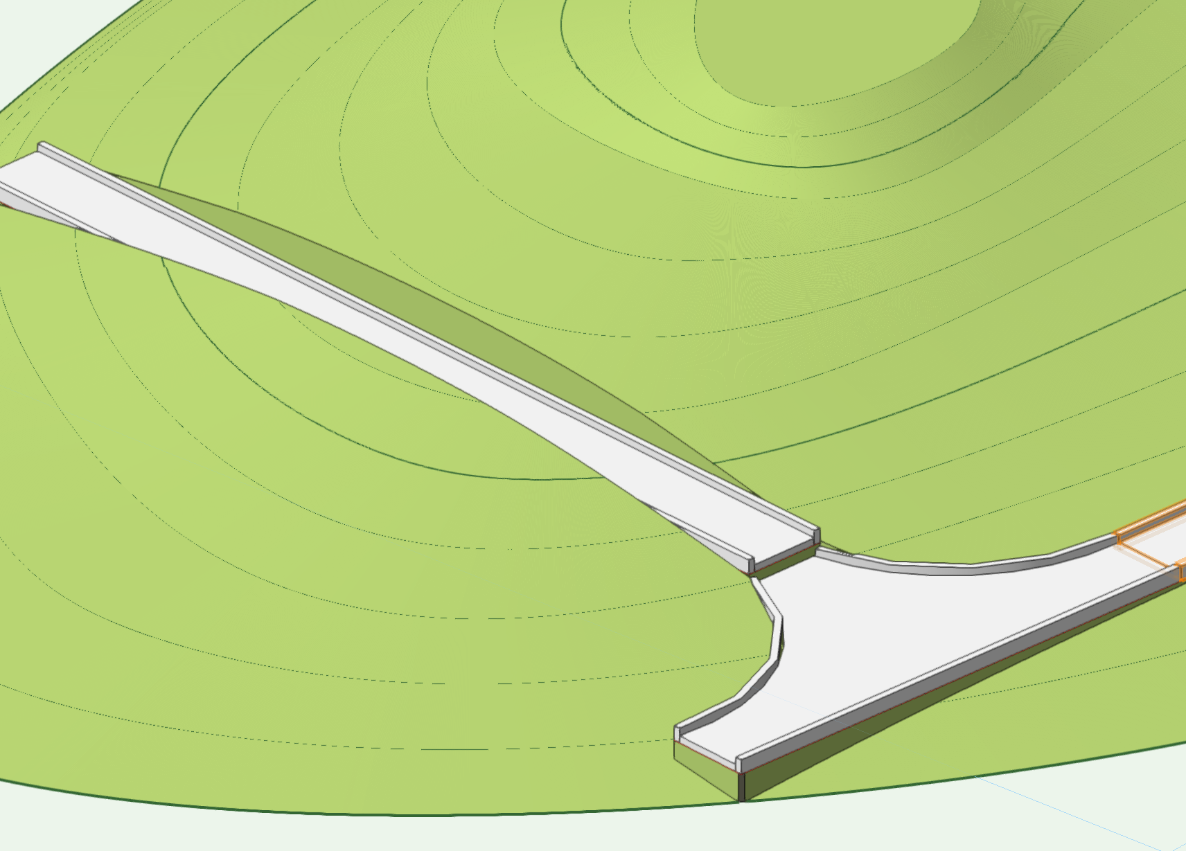 create roadway along the terrain with custom kerb - Site Design ...
