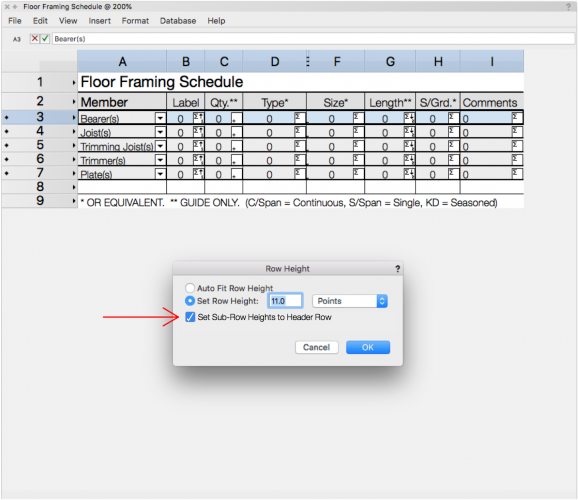 Worksheet Database Sub-Row Default Height - General Discussion ...
