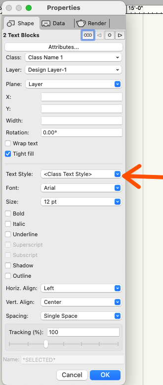 Default Text Style as Class Text Style - General Discussion ...
