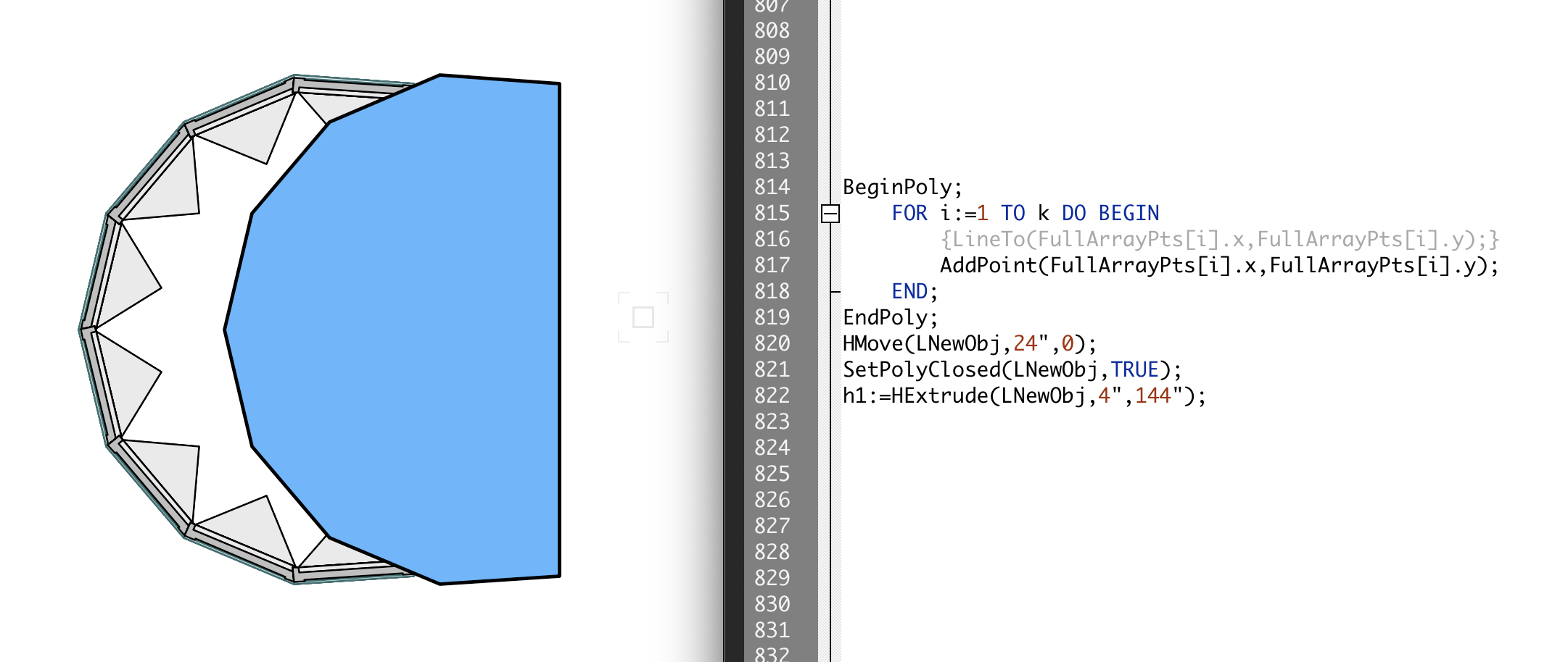 Extruding a polygon - Vectorscript - Vectorworks Community Board