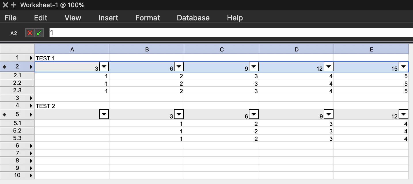 Worksheet Database Header Row Shifts To The Right By One Column When Copied And Pasted To