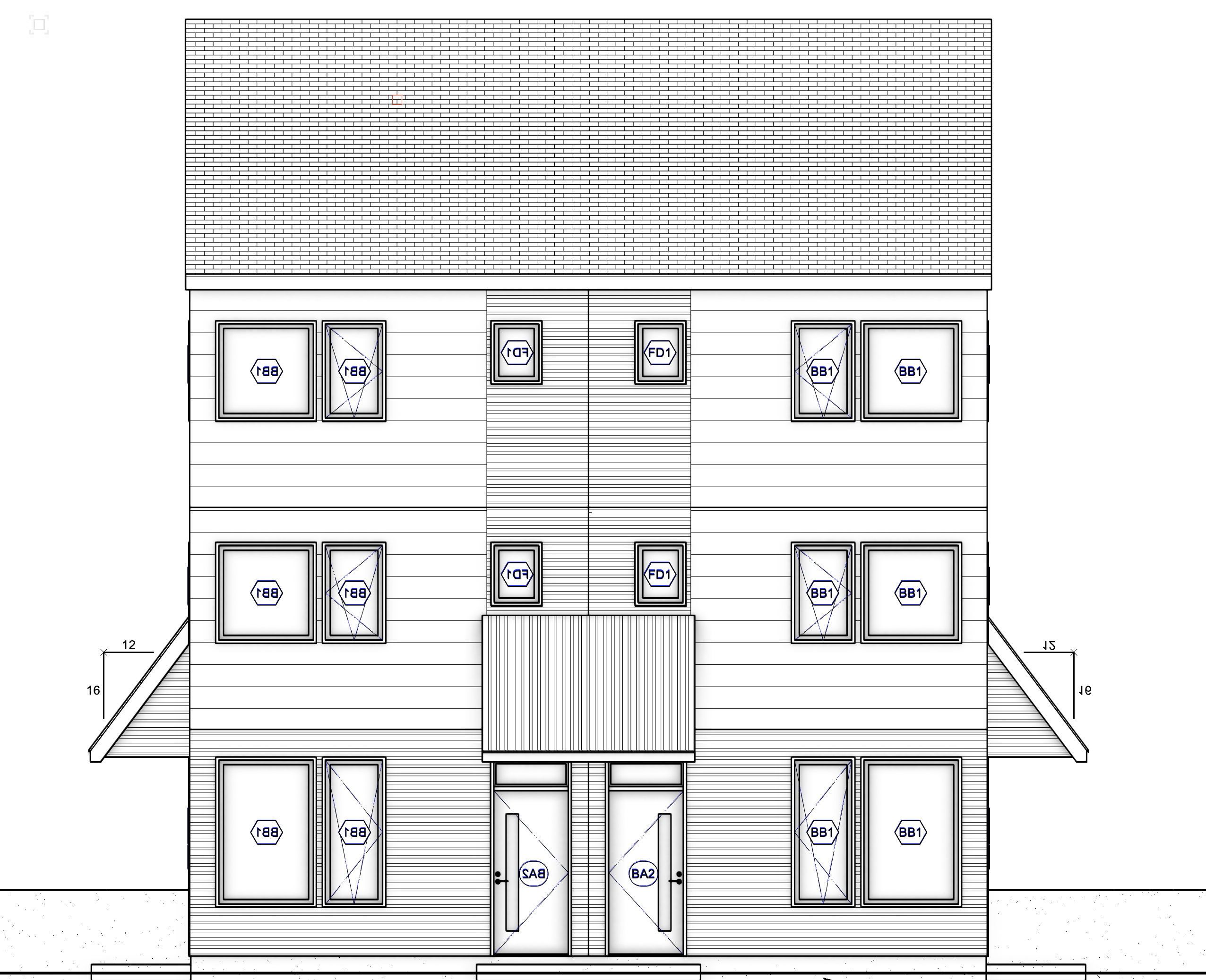 3D Door and Window Tags in Flipped Floor Plan Symbol - General ...
