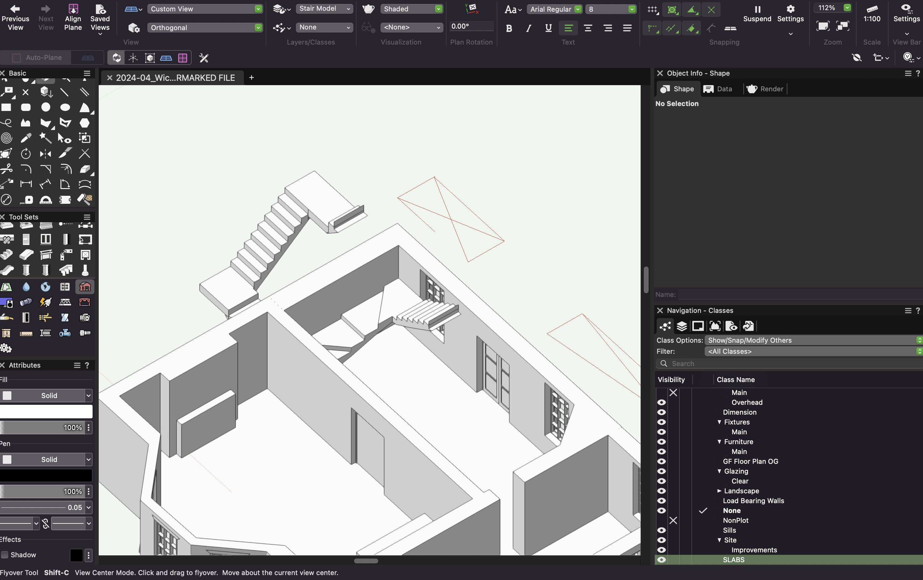 Staircase Levels Avoiding Windows Architecture Vectorworks