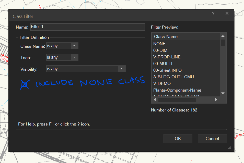 Have a "include NONE class" checkbox on Class Filter definitions - Wishlist - Feature and ...