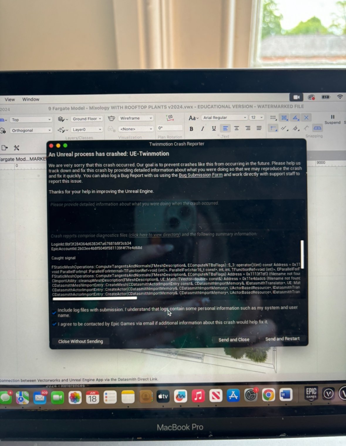 Twinmotion Crashes Everytime I Try And Import Vectorworks Via Direct