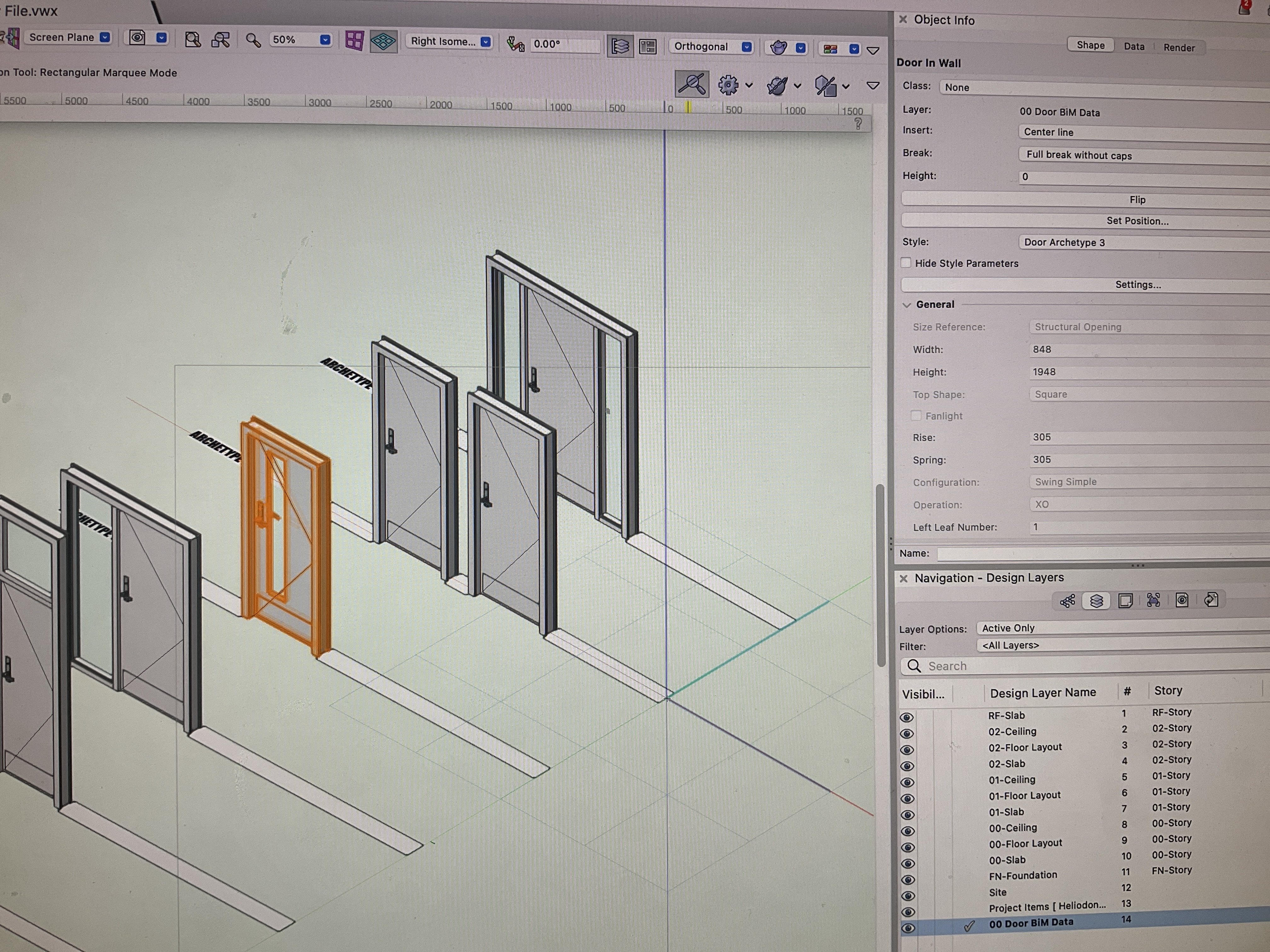 Vision panels in doors not showing up - Troubleshooting - Vectorworks ...