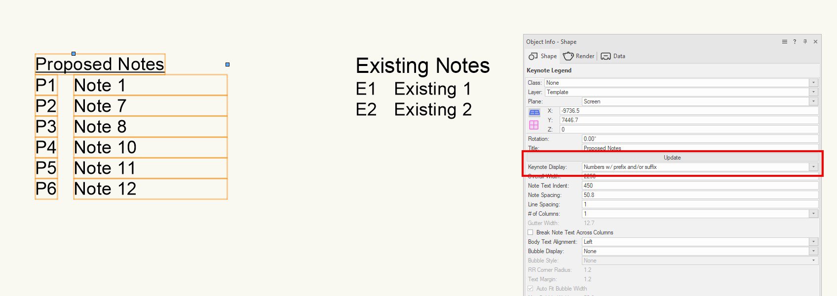 Keynote/Worksheet - Prefix Display - Troubleshooting - Vectorworks ...