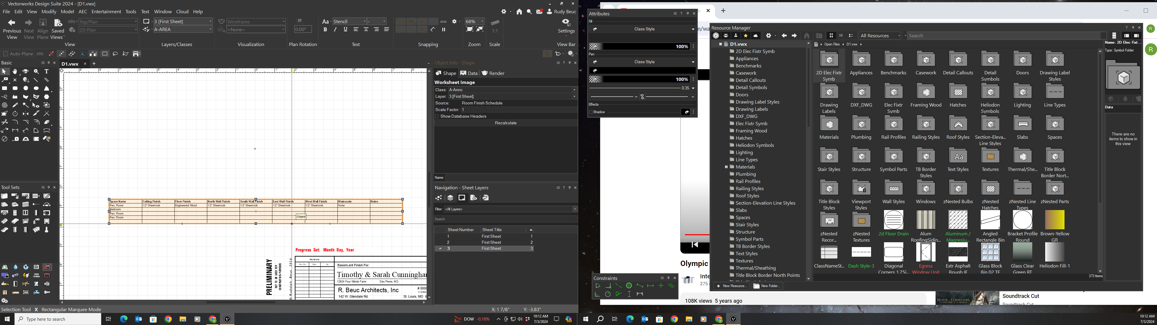 Room/Space Finish Schedules - Troubleshooting - Vectorworks Community Board