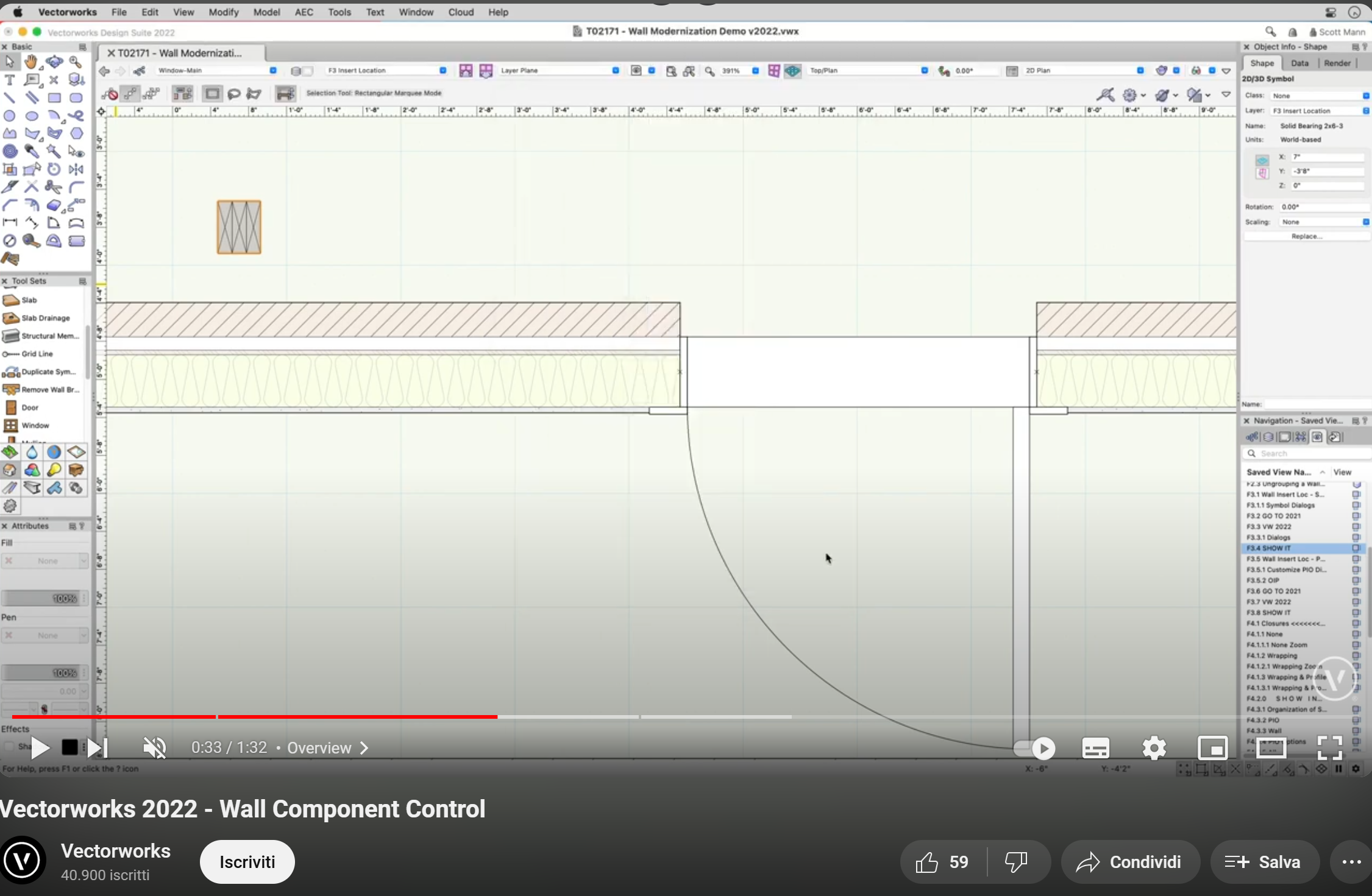 Insert an object inside a wall object as shown in video reel ...