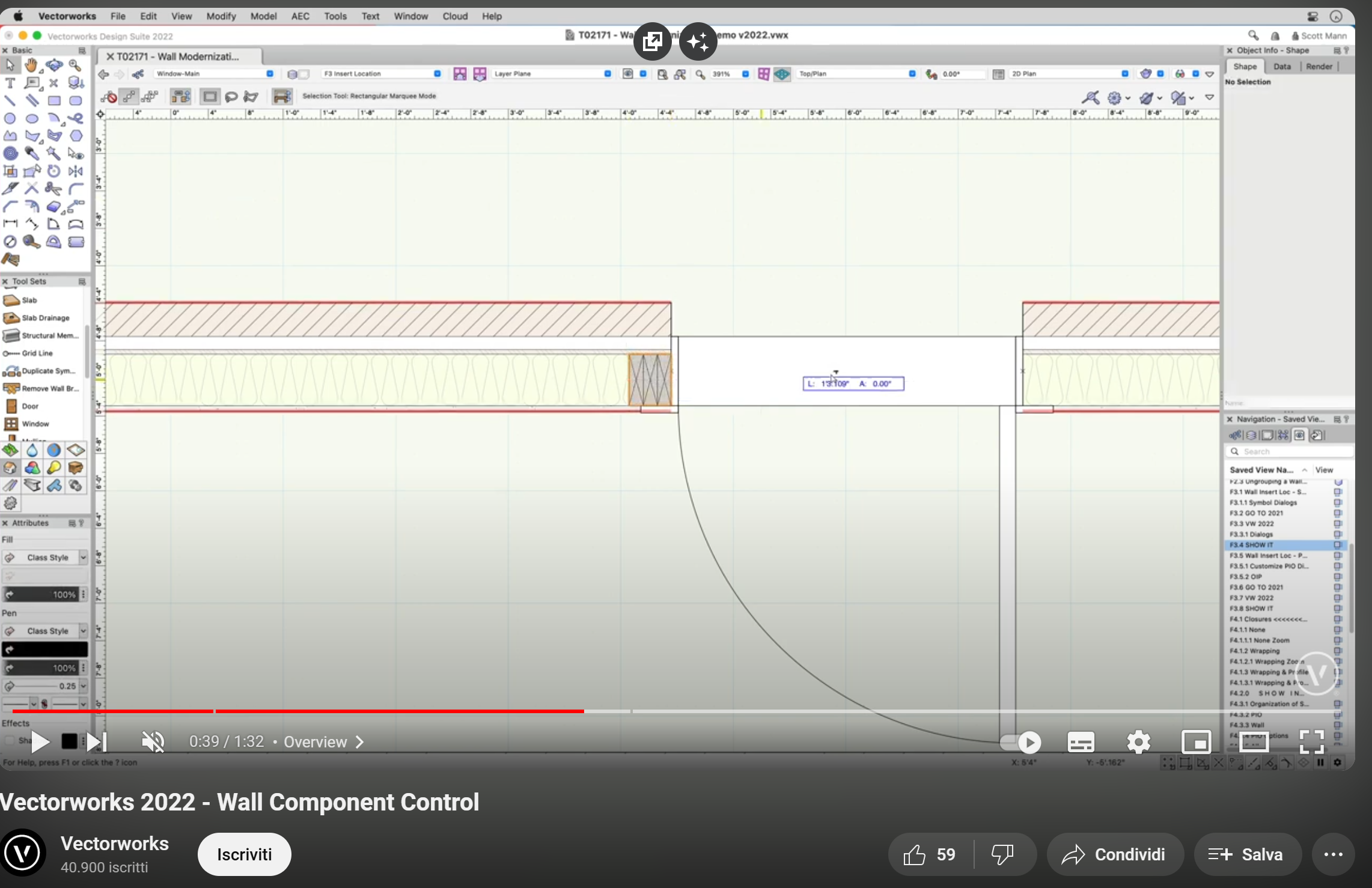 Insert an object inside a wall object as shown in video reel ...